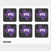 TCU Texas State Square Sticker | Zazzle