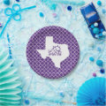 TCU Texas State with Horned Frog | Quatrefoil Paper Plates | Zazzle