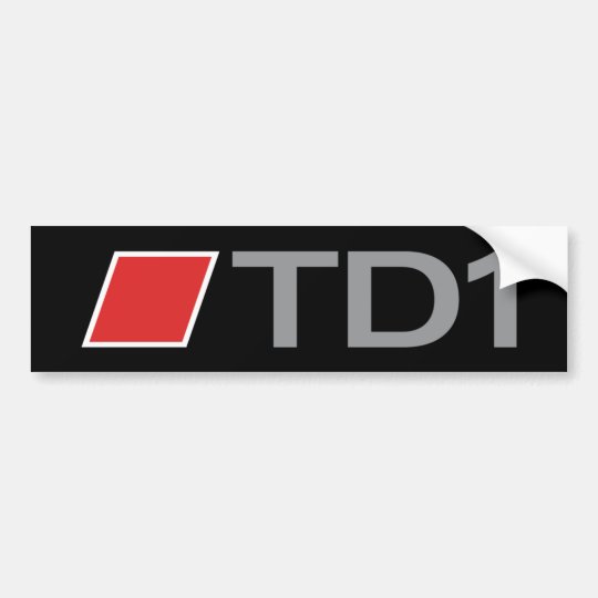 TD1 Bumper Sticker | Zazzle.com