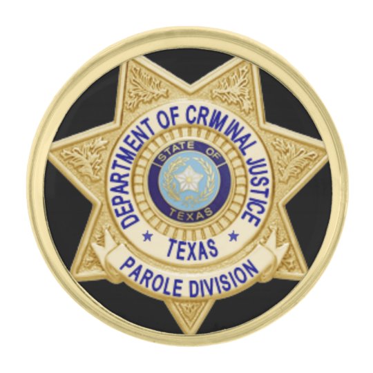 TDCJ Parole Division Mini Badge Lapel Gold Finish Lapel Pin | Zazzle.com