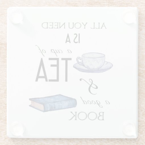 Tea and Books Cozy Reading Coaster | Zazzle
