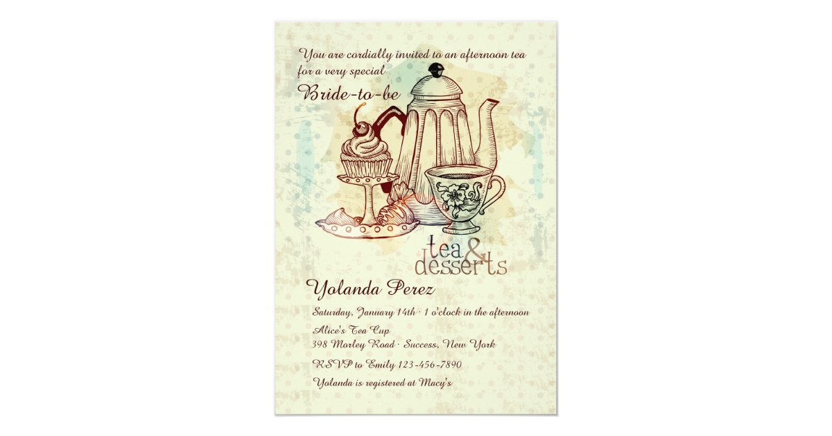 Tea and Desserts Invitation | Zazzle.com