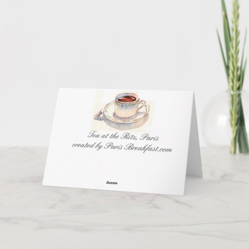 Tea at the Ritz, Paris Card | Zazzle