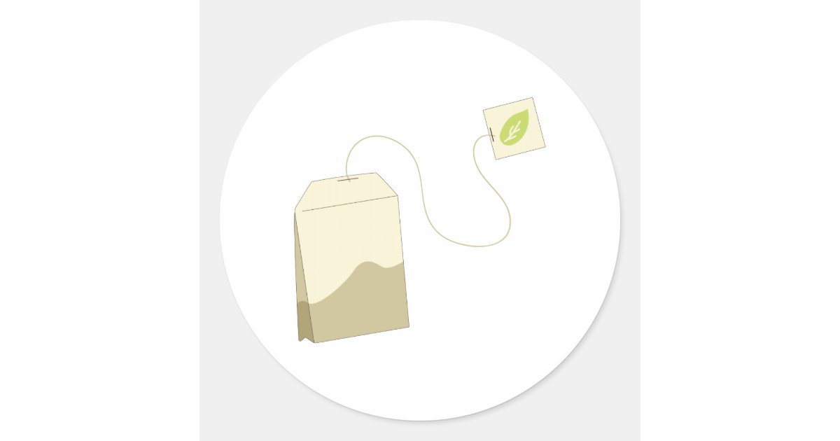 Tea Bag Classic Round Sticker | Zazzle