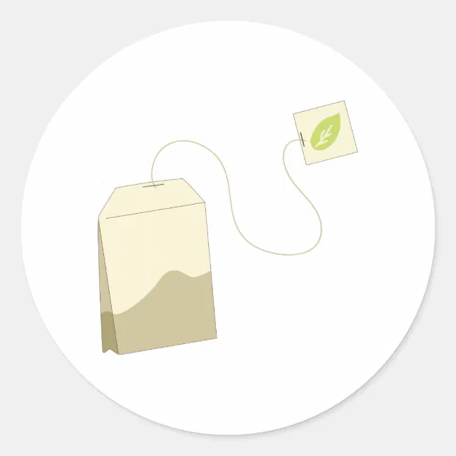 Tea Bag Classic Round Sticker | Zazzle