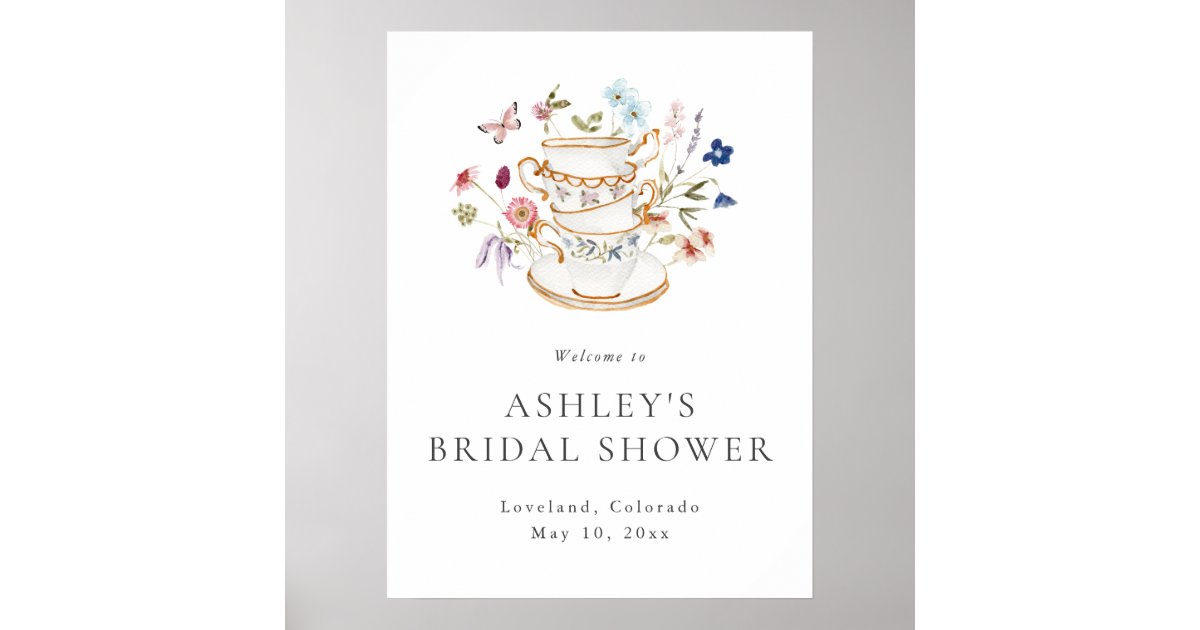 Tea Bridal Shower Sign | Zazzle