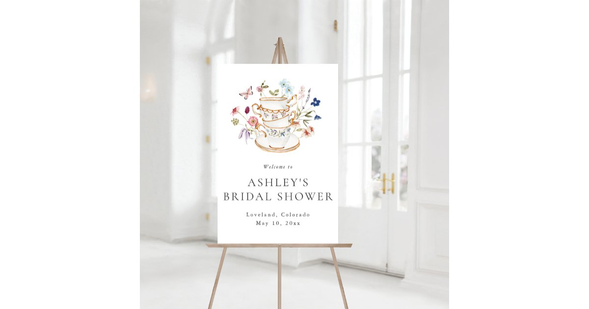 Tea Bridal Shower Sign | Zazzle