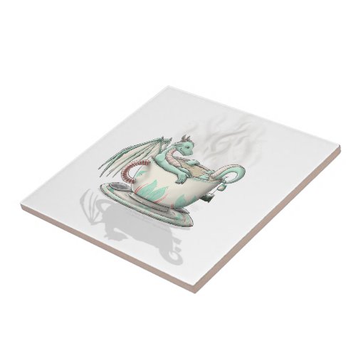 Tea Cup Dragons: Peppermint (Clear) Tile | Zazzle