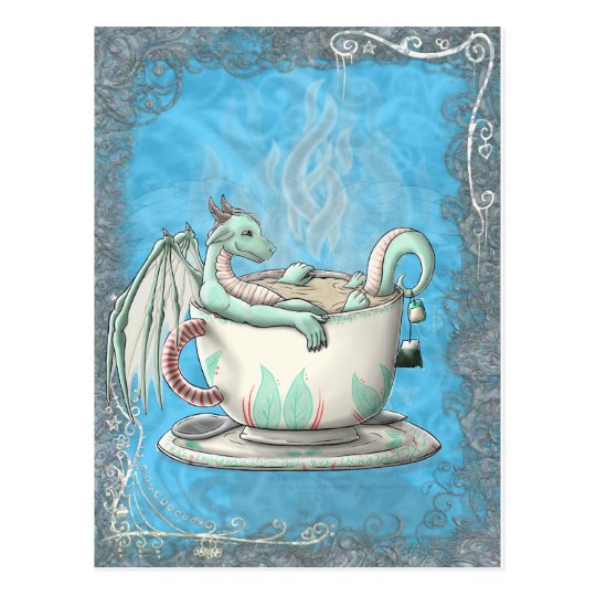 Tea Cup Dragons: Peppermint Postcard | Zazzle.com