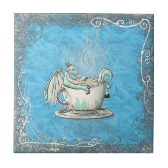 Tea Cup Dragons: Peppermint Tile | Zazzle.com