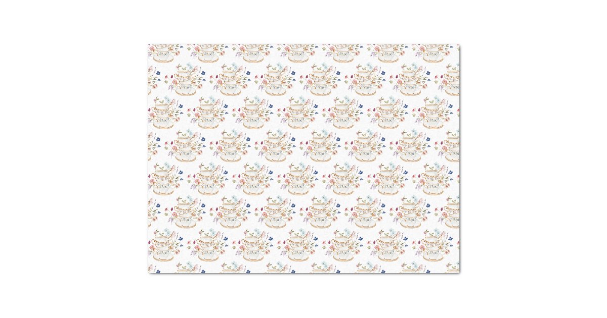 Tea Cup Tissue Paper | Zazzle