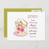 Tea Cups Overflowing with Your Blessings Postcard | Zazzle
