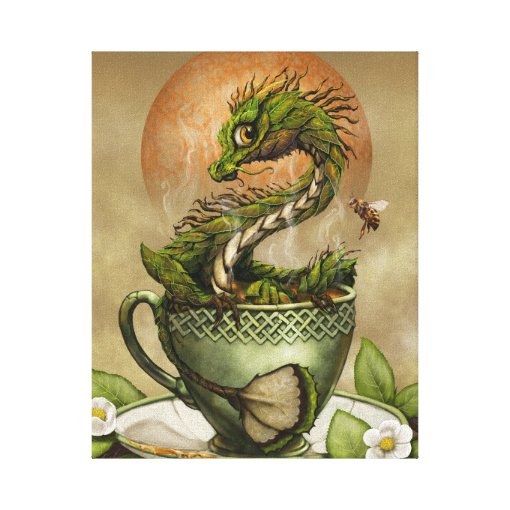 Tea Dragon 8x10 Canvas Print | Zazzle