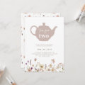 Tea For Two Floral Birthday Invitation | Zazzle