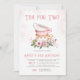 Tea For Two Teacups Theme Birthday Invitation | Zazzle