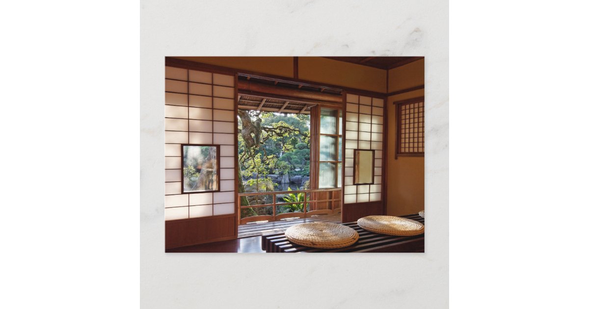 Tea house in spring postcard | Zazzle