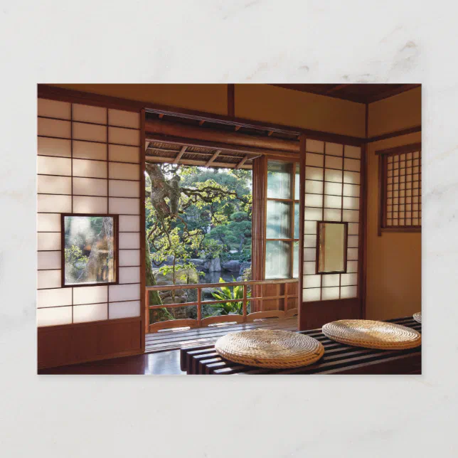 Tea house in spring postcard | Zazzle