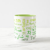Tea in Every Language Mug in Green | Zazzle