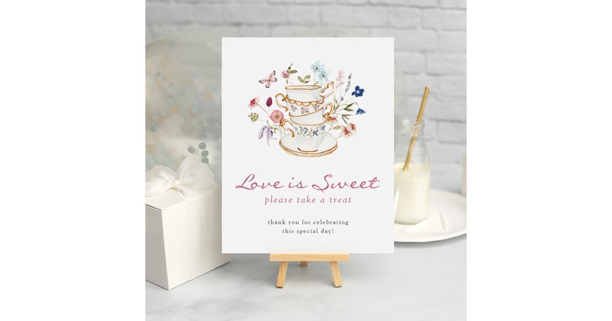 Tea Love Is Sweet Poster | Zazzle