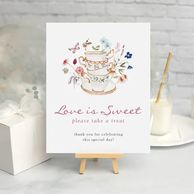 Tea Love Is Sweet Poster | Zazzle