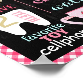 Tea Party Birthday chalkboard sign poster | Zazzle