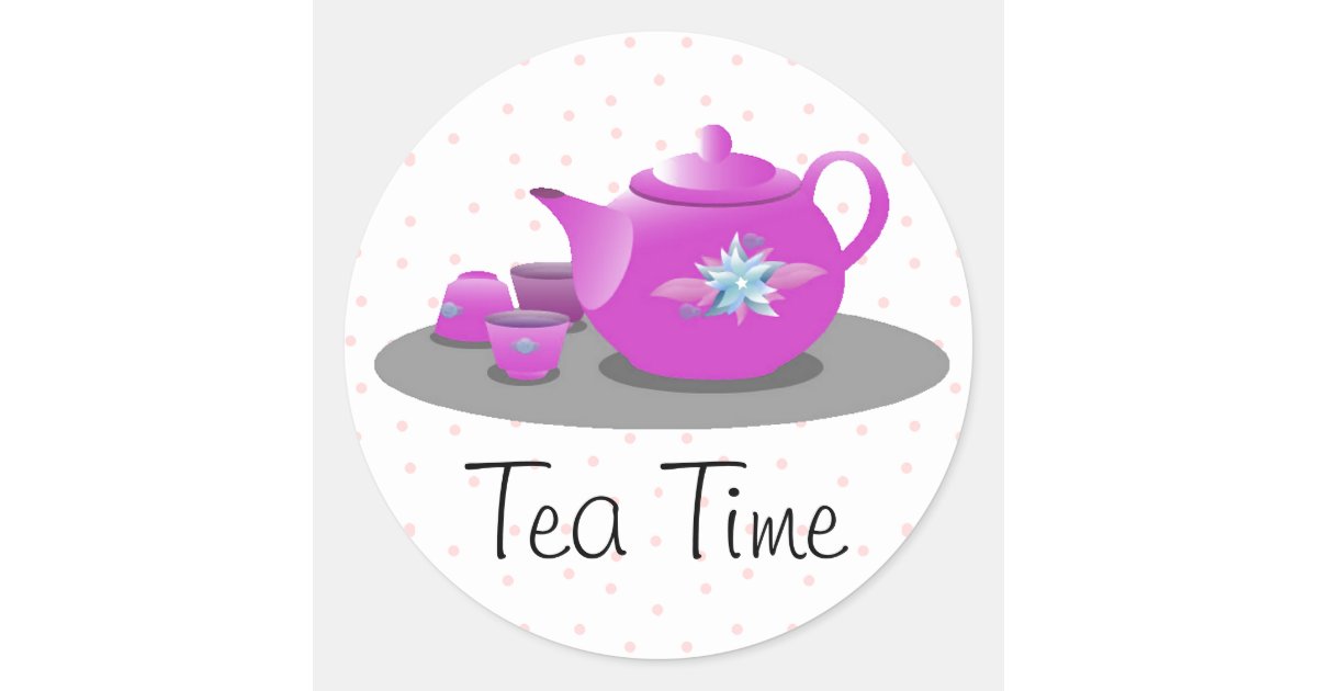 Tea Party Envelope Sticker | Zazzle