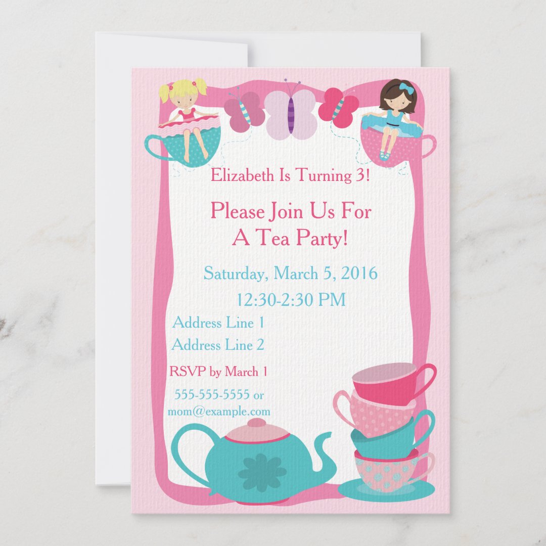 Tea Party Invitation | Zazzle