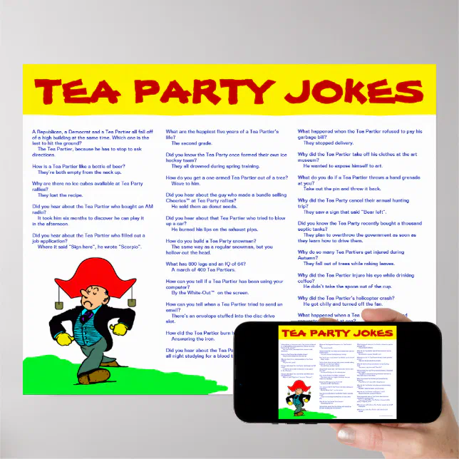 Tea Party Jokes Poster | Zazzle