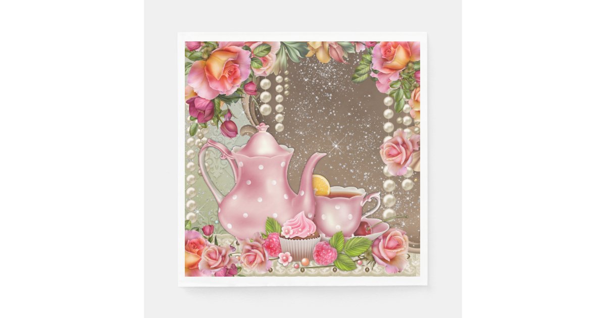 Tea Party Napkins | Zazzle