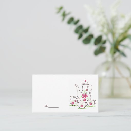 Tea Party Place Cards | Zazzle