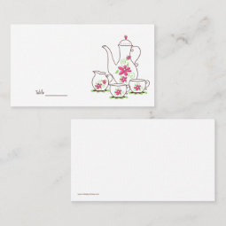 Tea Party Place Cards | Zazzle