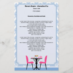 Tea Party Program Template | Zazzle