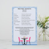 Tea Party Program Template | Zazzle