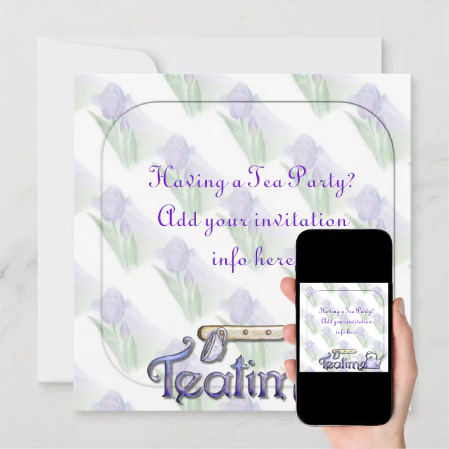 Tea Party Retirement or Birthday Party Invitation | Zazzle