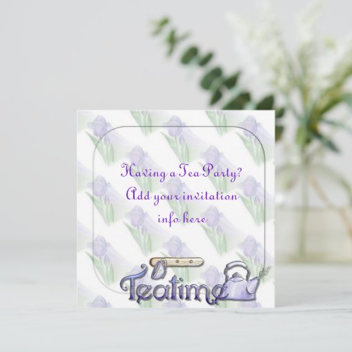 Tea Party Retirement or Birthday Party Invitation | Zazzle