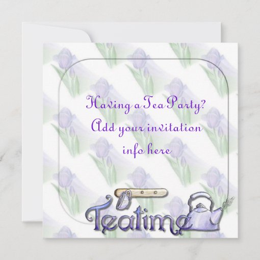 Tea Party Retirement or Birthday Party Invitation | Zazzle