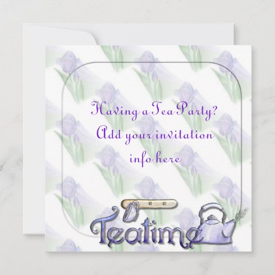 Tea Party Retirement or Birthday Party Invitation | Zazzle.com