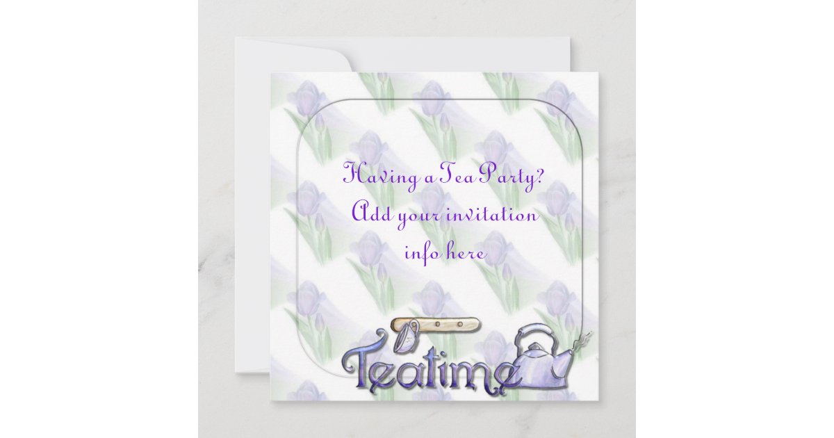 Tea Party Retirement or Birthday Party Invitation | Zazzle