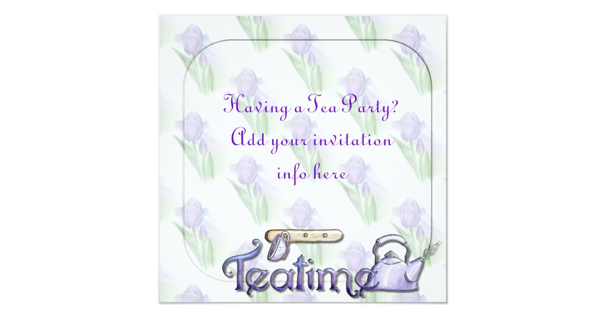 Tea Party Retirement or Birthday Party Invitation | Zazzle.com