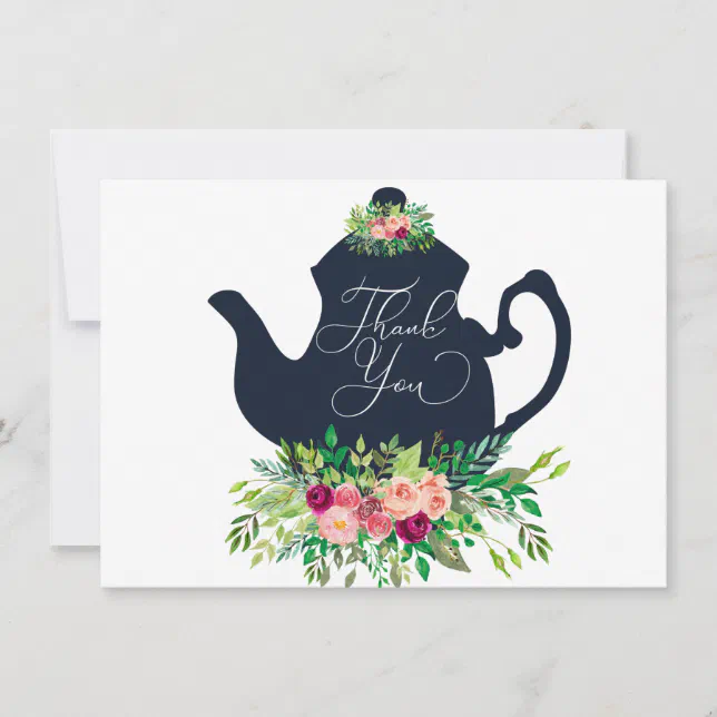 Tea Party Shower Thank You Note | Zazzle