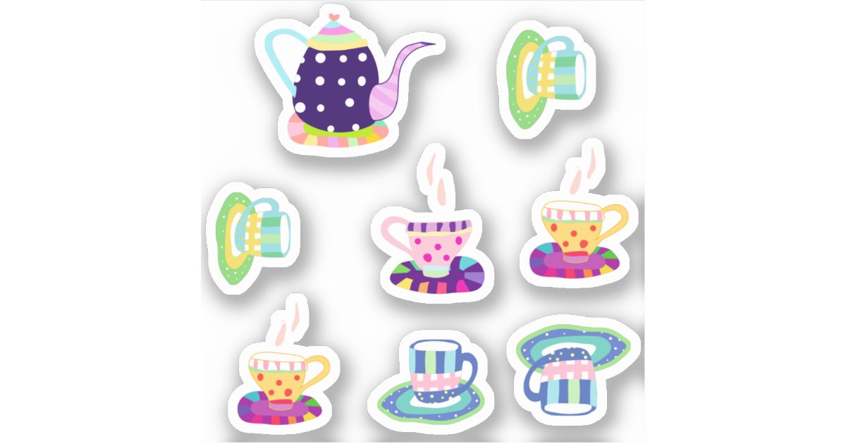 Tea Party:. Sticker | Zazzle