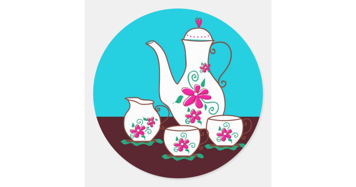 Tea Party Stickers | Zazzle