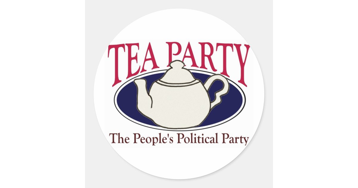 Tea Party Tax Day sticker | Zazzle