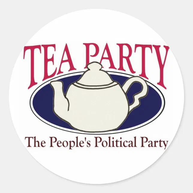 Tea Party Tax Day sticker | Zazzle
