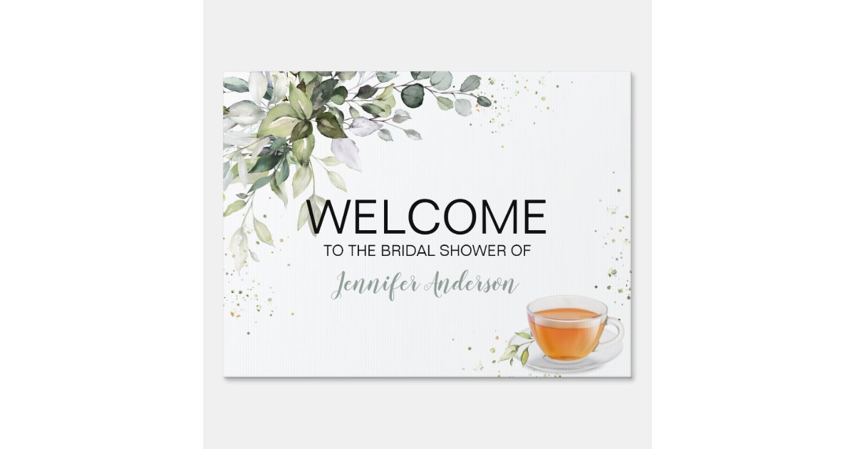 Tea Party Welcome Sign | Zazzle