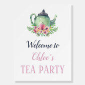 Tea Party Welcome Sign on Sturdy Foam Board | Zazzle