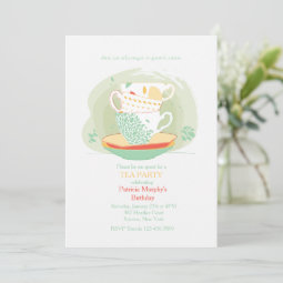 Tea Please Party Invitation | Zazzle