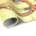 Tea Pot Rose Garden Ephemera Decoupage Wrapping Paper | Zazzle