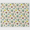 Tea pots in a pretty pattern wrapping paper | Zazzle