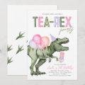 Tea-Rex Birthday Party Invitation | Zazzle